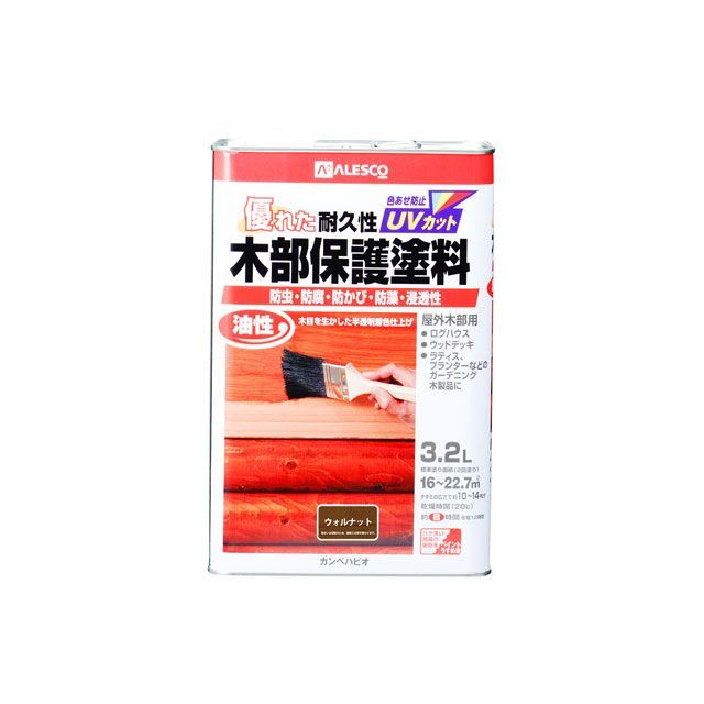 ●メーカー名：カンペハピオ / Kanpe Hapio●商品名：油性木部保護塗料 ウォルナット 3.2L●メーカー品番：・00237643571032●JANコード：4972910345983商品の保証は、メーカー保証書の内容に準じます。仕...