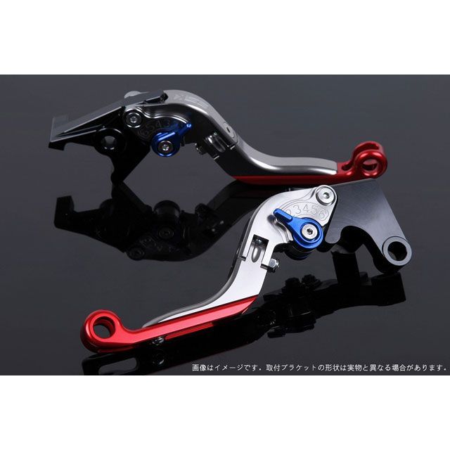 ●メーカー名：SPEEDRA(スピードラ)●商品名：アジャストレバー 可倒延長式（レバー本体カラー：チタン）●アジャスターカラー ブルー エクステンションカラー レッド●メーカー品番：LVGG078TM-BERD●JANコード：458054...
