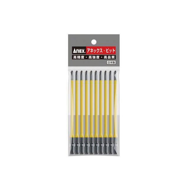 ●メーカー名：アネックス / ANEX●商品名：AC-16M-2X130 カラービット 段付 黄 プラス ＃2×130mm 10本入●メーカー品番：AC-16M-2X130●JANコード：4962485430276商品の保証は、メーカー保証...