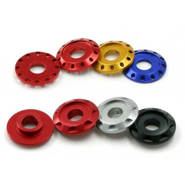 ●メーカー名：ディーアールシー / DRC●商品名：アルミ M6用 φ18mm スペーサー TYPE01●カラー レッド 入数 4個セット・カラー：ブルー 入数：4個セットはこちら・カラー：ゴールド 入数：4個セットはこちら・カラー：チタン...