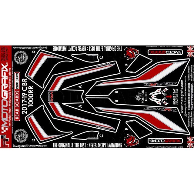 ●メーカー名：モトグラフィックス / MOTOGRAFIX●商品名：ボディパッド リア●メーカー品番：MT-RH015KRW●JANコード：4580041228213当商品はお客様ご注文後の海外輸入となります。通常時で1ヶ月半ほど入荷日数を...