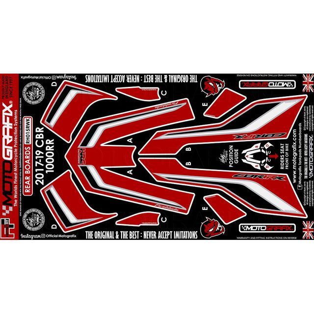 ●メーカー名：モトグラフィックス / MOTOGRAFIX●商品名：ボディパッド リア●メーカー品番：MT-RH015RWK●JANコード：4580041228237当商品はお客様ご注文後の海外輸入となります。通常時で1ヶ月半ほど入荷日数を...