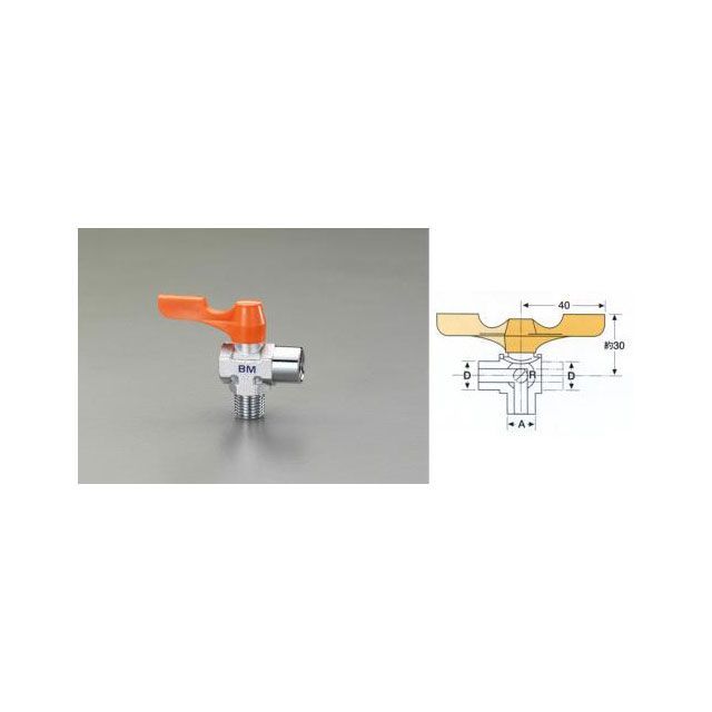 ●メーカー名：エスコ / ESCO●商品名：R 1/4”xG 1/4” ミニボールバルブ●メーカー品番：EA425BM-322●JANコード：4548745768091商品の保証は、メーカー保証書の内容に準じます。備考■材質…真鍮■圧力…0...