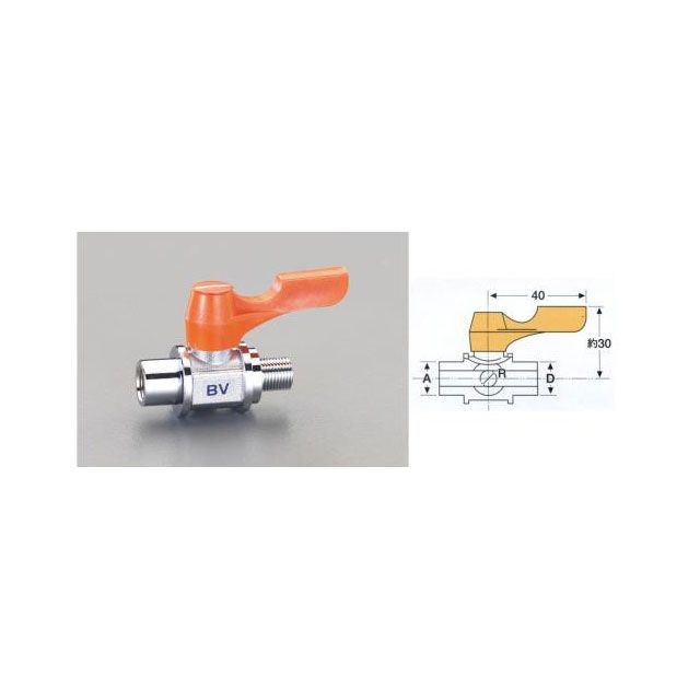●メーカー名：エスコ / ESCO●商品名：Rc3/8”xG 3/8” ミニボールバルブ●メーカー品番：EA425BV-33●JANコード：4548745769449商品の保証は、メーカー保証書の内容に準じます。備考■材質…真鍮■圧力…0....