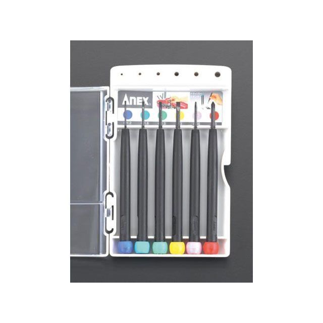 ●メーカー名：エスコ / ESCO●商品名：6本組 + - ドライバー（精密用）●メーカー品番：EA552ED●JANコード：4518340711969商品の保証は、メーカー保証書の内容に準じます。備考■セット内容…（＋）ドライバー：＃00...