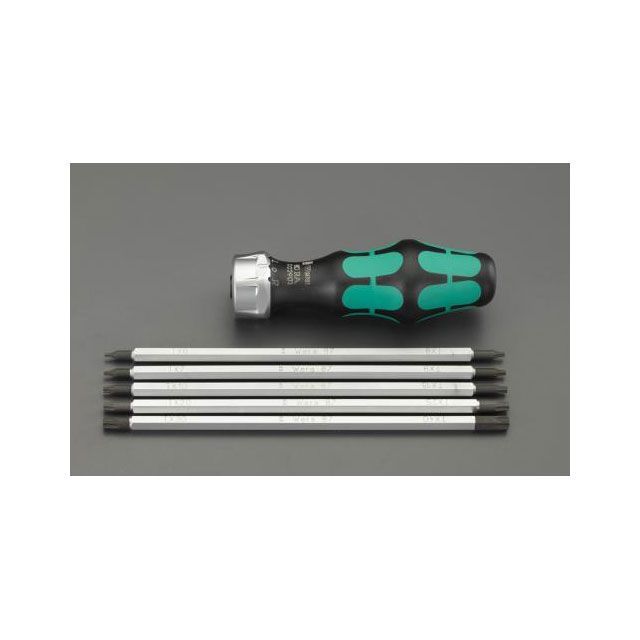 ●メーカー名：エスコ / ESCO●商品名：Torx ドライバー（差替え・ラチェット式）●メーカー品番：EA564AR-3●JANコード：4548745267358商品の保証は、メーカー保証書の内容に準じます。備考■セット内容…6点セット■...