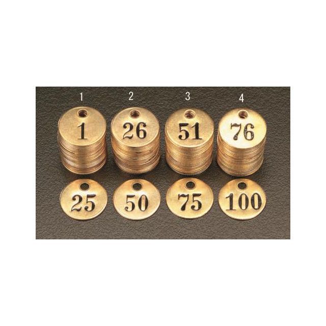 ●メーカー名：エスコ / ESCO●商品名：26 - 50 25枚組ナンバーチェック（25mm丸）●メーカー品番：EA591HH-2●JANコード：4518340212978商品の保証は、メーカー保証書の内容に準じます。備考■材質…真鍮■穴...