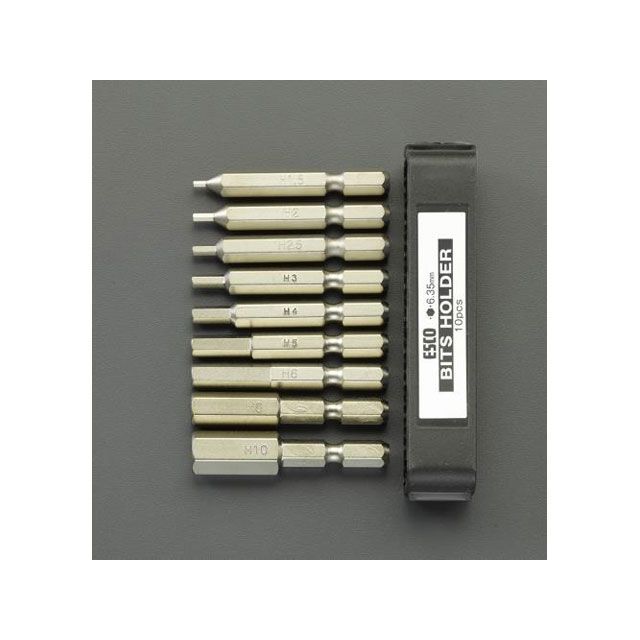 ●メーカー名：エスコ / ESCO●商品名：9本組/1.5-10mm Hexagon ドライバービット●メーカー品番：EA611BL-100●JANコード：4548745853865商品の保証は、メーカー保証書の内容に準じます。備考■六角シ...