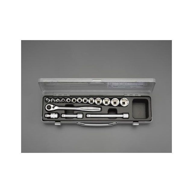 ●メーカー名：エスコ / ESCO●商品名：3/8”DR ソケットレンチセット●メーカー品番：EA618J-4●JANコード：4548745199741商品の保証は、メーカー保証書の内容に準じます。備考■セット内容…17点セット■ソケット（...