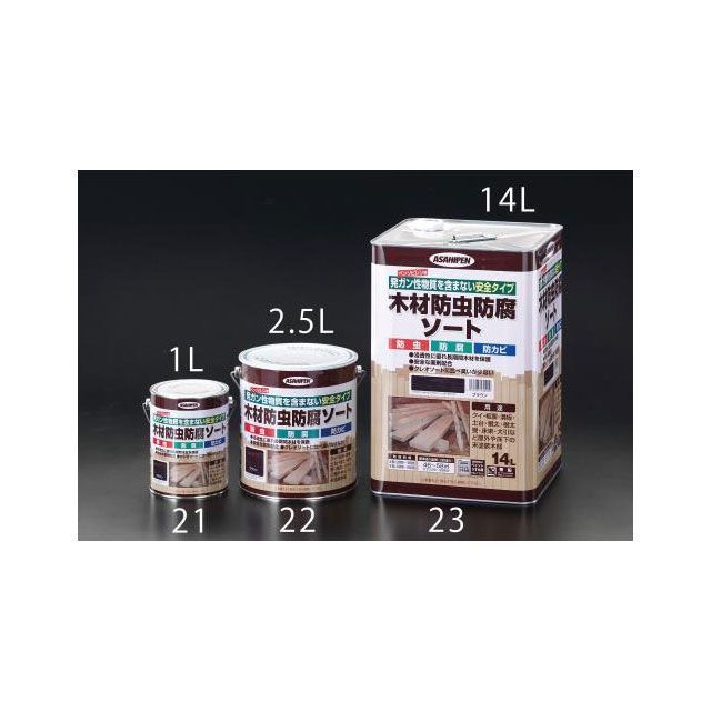 ●メーカー名：エスコ / ESCO●商品名：2.5L 油性 木材防虫防腐ソート●メーカー品番：EA942CH-22●JANコード：4518340063716商品の保証は、メーカー保証書の内容に準じます。備考■カラー…ブラウン■内容量…2.5...
