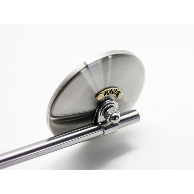 ●メーカー名：モーターロック / Motor Rock●商品名：JCMAミラー φ80 ヘアライン 逆ネジ●JCMAタグ Nickel・JCMAタグ：Brassはこちら・JCMAタグ：Brass/Nickelはこちら・JCMAタグ：Nick...