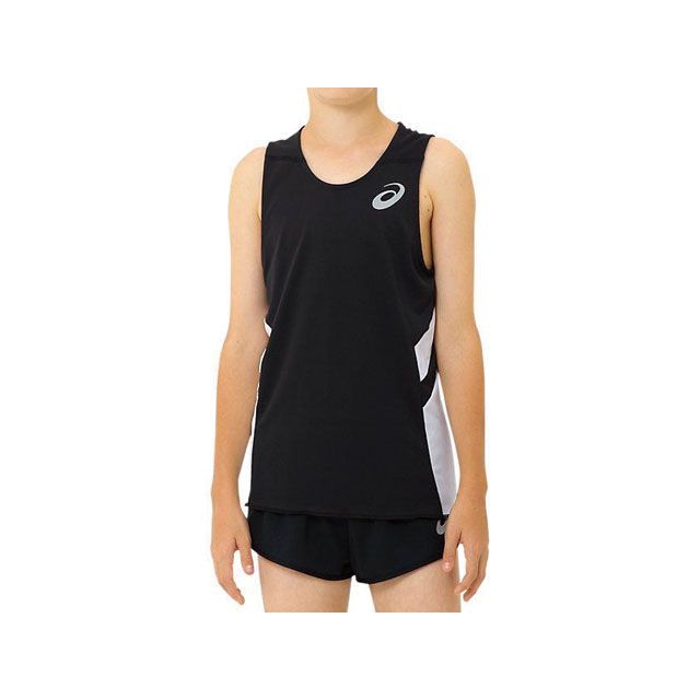 ●メーカー名：アシックス / ASICS●商品名：2094A001 JR RUNNING SHIRT（Pブラック×ホワイト）●サイズ 130cm・サイズ：160cmはこちら●メーカー品番：2094A001●JANコード：4550214614...