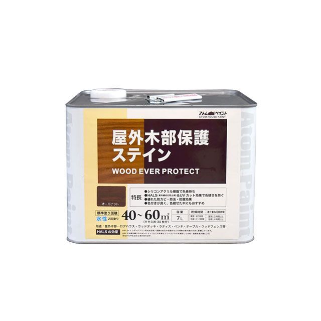 ●メーカー名：アトムハウスペイント / ATOM HOUSE PAINT●商品名：水性ウッドエバープロテクト7Lオールナット●JANコード：4971544089935商品の保証は、メーカー保証書の内容に準じます。カラーオールナット備考■シリ...