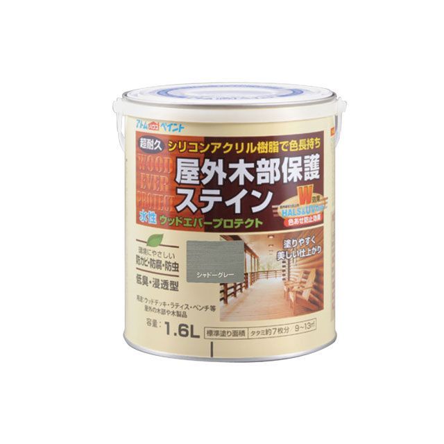 ●メーカー名：アトムハウスペイント / ATOM HOUSE PAINT●商品名：水性ウッドエバープロテクト1.6Lシャドーグレー●JANコード：4971544089300商品の保証は、メーカー保証書の内容に準じます。カラーシャドーグレー備...