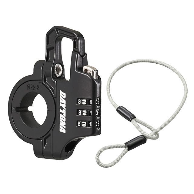 ●メーカー名：デイトナ / DAYTONA●商品名：スレンダーヘルメットロック ダイヤルタイプ ケーブル付き（ブラック）●メーカー品番：42177●JANコード：4909449639382商品の保証は、メーカー保証書の内容に準じます。幅12...