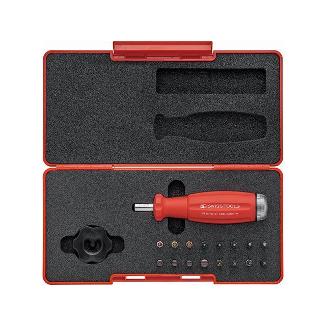 ●メーカー名：PBスイスツールズ / PBSWISSTOOLS(ピービースイスツールズ)●商品名：8321.SETB3 17点組 スイスグリップ C6ドライバービット付トルクドライバーセット ケース付 トルク設定範囲（Nm）1.0-5.0●...