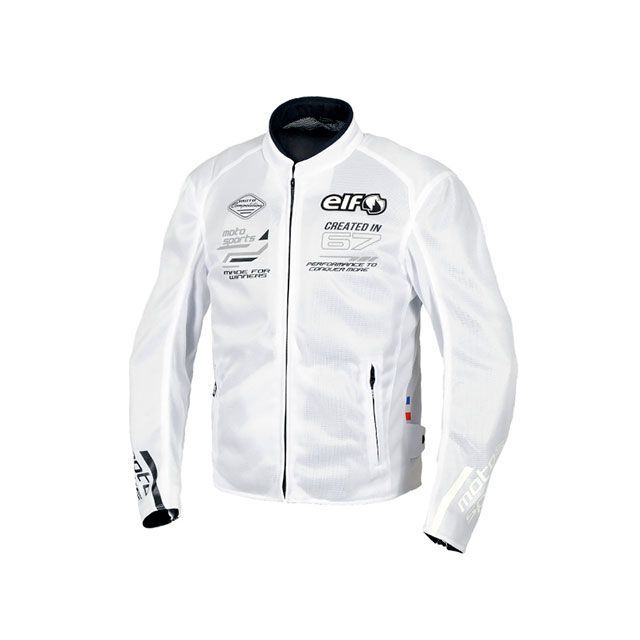 ●メーカー名：エルフ ライディングウェア / elf riding wear●商品名：2025春夏モデル EJ-S121 エオリアメッシュジャケット（ホワイト＆ブラック）●サイズ L・サイズ：Sはこちら・サイズ：Mはこちら・サイズ：4Lはこ...