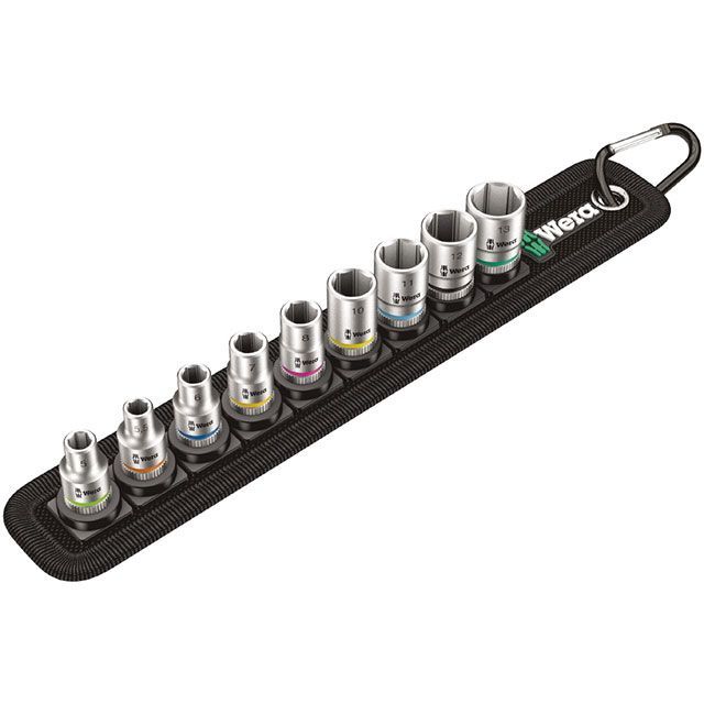 ●メーカー名：ヴェラ / WERA●商品名：003883 差込角1/4DR 9点組ZYKLOPソケットセット●メーカー品番：・003883●JANコード：4013288190789商品の保証は、メーカー保証書の内容に準じます。仕様入組数：9...
