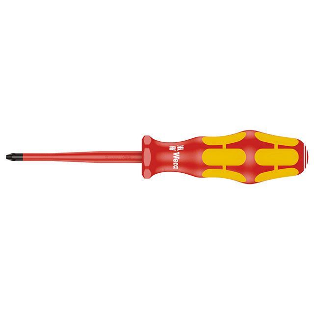 ●メーカー名：ヴェラ / WERA●商品名：006450 絶縁プラスドライバー 先細型 IEC60900適合 先端サイズPH1 軸長80mm●メーカー品番：・006450●JANコード：4013288160140商品の保証は、メーカー保証書...