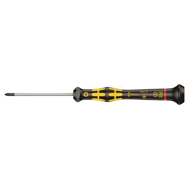 ●メーカー名：ヴェラ / WERA●商品名：030110 ESD静電気放電対策 精密用プラスドライバー 刃先サイズPH00 軸長60mm●メーカー品番：・030110●JANコード：4013288039118商品の保証は、メーカー保証書の内...