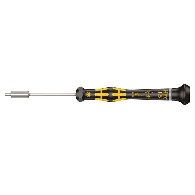 ●メーカー名：ヴェラ / WERA●商品名：030410 ESD静電気放電対策 精密ナットドライバー 六角サイズ1.5mm 軸長60mm●メーカー品番：・030410●JANコード：4013288184047商品の保証は、メーカー保証書の内...