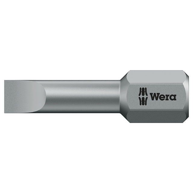 ●メーカー名：ヴェラ / WERA●商品名：056203 差込6.35mm マイナスビット サイズ0.5x4mm 軸径4mm 全長25mm●メーカー品番：・056203●JANコード：4013288011145商品の保証は、メーカー保証書の...