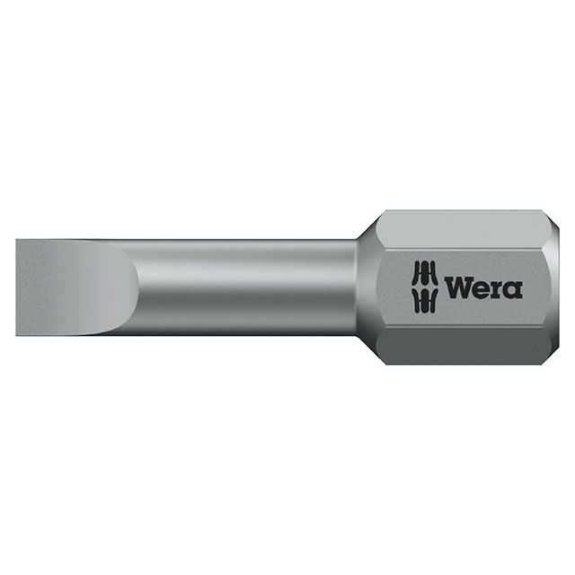 ●メーカー名：ヴェラ / WERA●商品名：056240 差込6.35mm マイナスビット サイズ1.6x8.0mm 軸径8mm 全長25mm●メーカー品番：・056240●JANコード：4013288011190商品の保証は、メーカー保証...