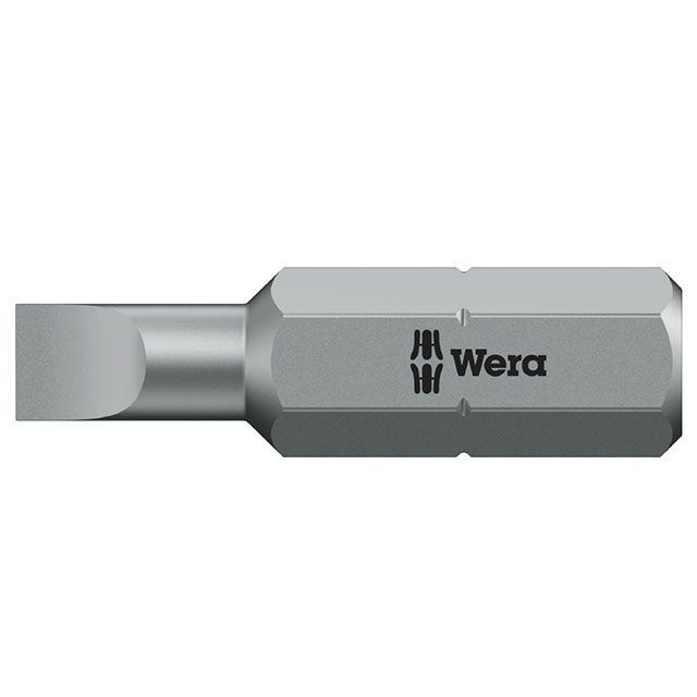 ●メーカー名：ヴェラ / WERA●商品名：072055 マイナスネジ用 ドライバービット 差込6.35mm 刃先サイズ0.6X4.5mm 全長25mm●メーカー品番：・072055●JANコード：4013288010933商品の保証は、メ...