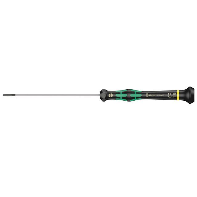 ●メーカー名：ヴェラ / WERA●商品名：118007 精密用マイナスドライバー 先端サイズ2.0×0.40mm 軸長100mm●メーカー品番：・118007●JANコード：4013288108487商品の保証は、メーカー保証書の内容に準...