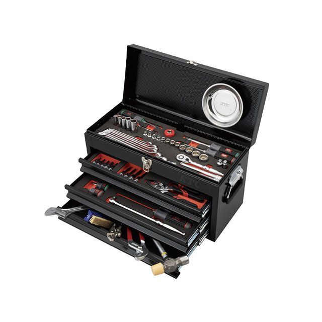 ●メーカー名：ケイティーシー / KTC(ケーティーシー)●商品名：SK38026XBK 80点組 9.5SQ 自動車・二輪整備用 スタンダードセット ツールチェスト（ブラック）●メーカー品番：SK38026XBK●JANコード：49894...