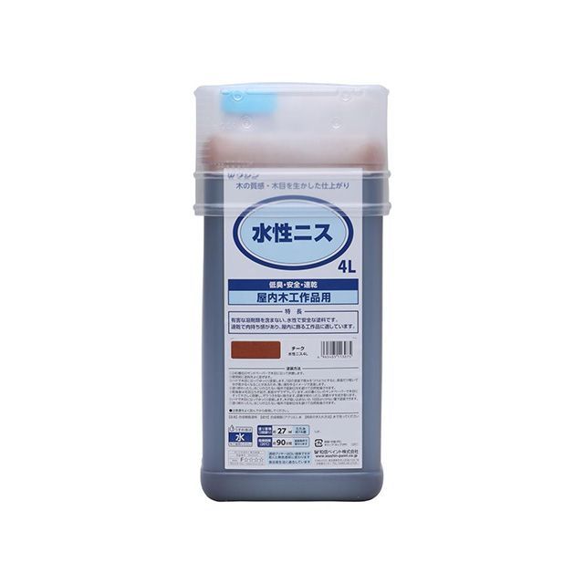 ●メーカー名：和信ペイント / Washi Paint(ワシンペイント)●商品名：＃911303 水性ニス 4L（チーク）●メーカー品番：＃911303●JANコード：4965405113075商品の保証は、メーカー保証書の内容に準じます。...