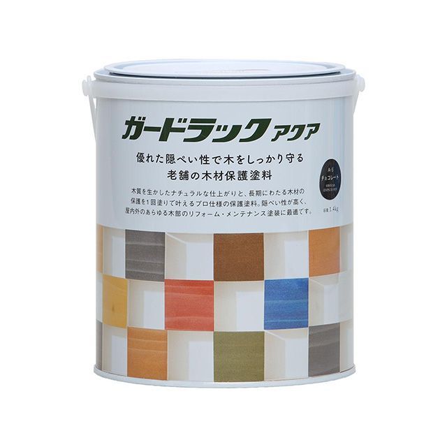 ●メーカー名：和信ペイント / Washi Paint(ワシンペイント)●商品名：＃800384 ガードラックアクア 1.4kg（チョコレート）●メーカー品番：＃800384●JANコード：4560484612428商品の保証は、メーカー保...