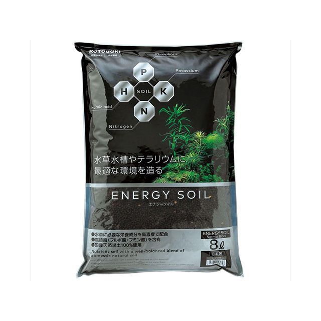 ●メーカー名：寿工芸 / Kotobuki(コトブキコウゲイ)●商品名：エナジーソイル 8L（ノーマルブラック）●JANコード：4972814589858商品の保証は、メーカー保証書の内容に準じます。水草育成に特化した！！「高濃度栄養含有ソ...