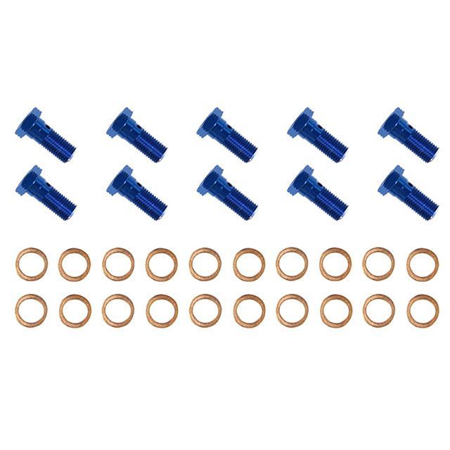 ●メーカー名：スウェッジライン / SWAGE-LINE●商品名：BANJOボルト（10ケ）ブルー シングル 3/8-24●メーカー品番：GRP308-10●JANコード：4520616177751弊社ではカスタムオーダー（ホースの長さ・取...