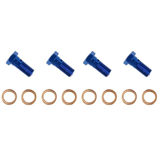 ●メーカー名：スウェッジライン / SWAGE-LINE●商品名：BANJOボルト（4ケ）ブルー 3/8-24 シングル●メーカー品番：GRP308-4●JANコード：4520616613839弊社ではカスタムオーダー（ホースの長さ・取り回...