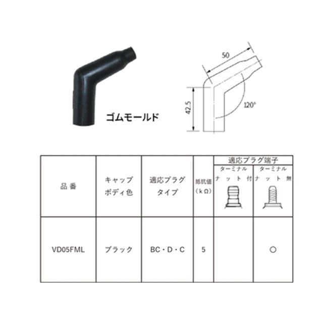 ●メーカー名：エヌジーケー / NGK●商品名：VD05FML プラグキャップ 8426（ブラック）●メーカー品番：8426●JANコード：0087295184264商品の保証は、メーカー保証書の内容に準じます。NGK製プラグコード・プラグ...