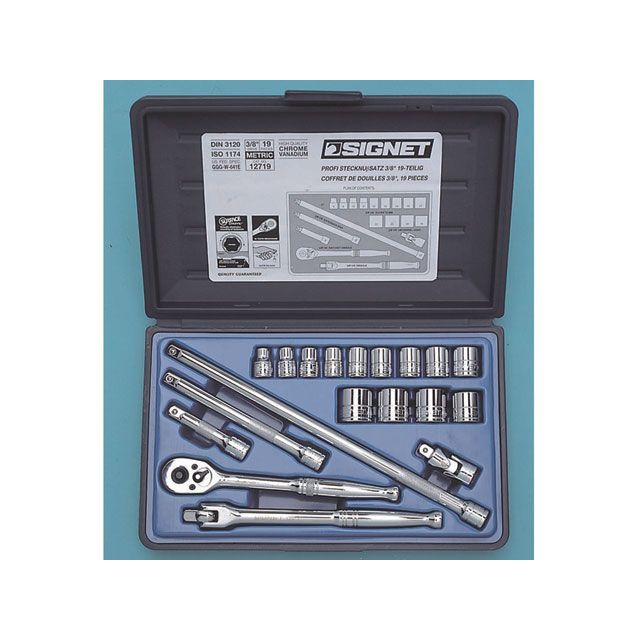 ●メーカー名：シグネット / SIGNET●商品名：12719（＃812913B） 3/8DR 19PC MM ソケットレンチセット●メーカー品番：12719●JANコード：4712818933468商品の保証は、メーカー保証書の内容に準じ...