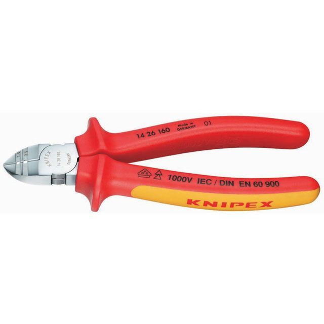 ●メーカー名：クニペックス / KNIPEX●商品名：1426-160 穴付絶縁ニッパー 1000V●メーカー品番：・1426-160●JANコード：4003773040279商品の保証は、メーカー保証書の内容に準じます。仕様■切断能力（φ...