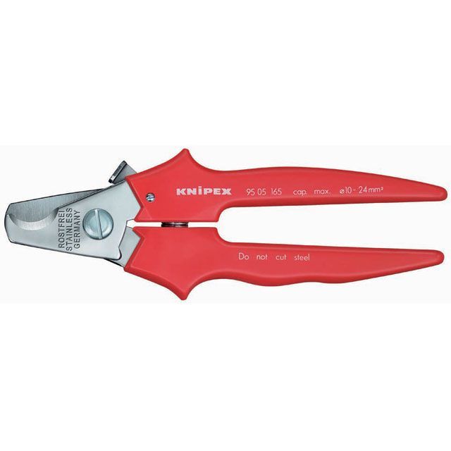 ●メーカー名：クニペックス / KNIPEX●商品名：9505-165 ケーブルカッター●メーカー品番：・9505-165●JANコード：4003773019596商品の保証は、メーカー保証書の内容に準じます。●仕様■切断能力（銅・アルミケ...