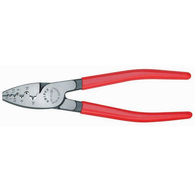 ●メーカー名：クニペックス / KNIPEX●商品名：9771-180 エンドスリーブ用圧着ペンチ（SB）●メーカー品番：・9771-180●JANコード：4003773012740商品の保証は、メーカー保証書の内容に準じます。●仕様■クリ...