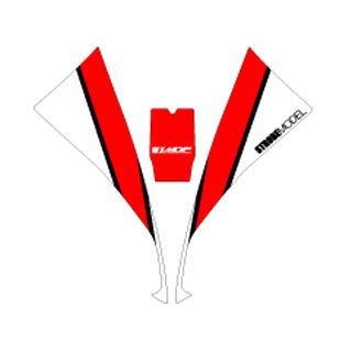 ●メーカー名：エムディーエフ / MDF●商品名：YZF-R6（06-07） グラフィックキット ストロボモデル レッドタイプ●タイプ：ライトカウルセット・タイプ：コンプリートセットはこちら・タイプ：フロントフェンダーセットはこちら・タイプ...
