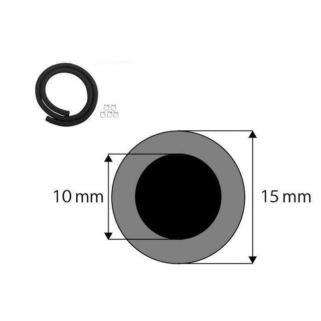 ●メーカー名：エヌビーエス / NBS●商品名：フューエルホース 黒×1m●サイズ：10mm×15mm●メーカー品番：・90-03-15●JANコード：4580318955002商品の保証は、メーカー保証書の内容に準じます。●カラー黒●備考...