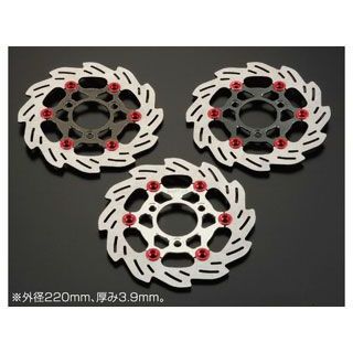 ●メーカー名：シフトアップ / SHIFTUP●商品名：220mm ウェーブフローティングディスクローター●カラー スモークガンメタ/ブルーピン・カラー：チタン/レッドピンはこちら・カラー：シルバー/レッドピンはこちら・カラー：チタン/ブル...