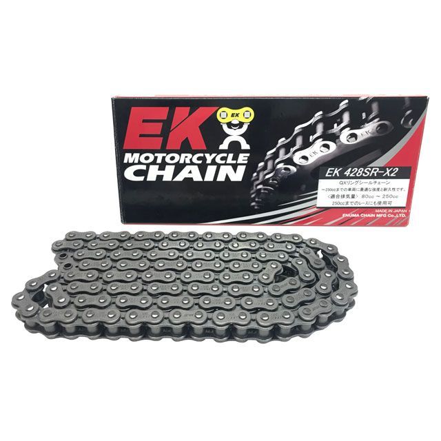 ●メーカー名：江沼チェーン / EKチェーン(イーケーチェーン)●商品名：QXリングチェーン 428SR-X2 SKJ●カラー スチール リンク数 112L●メーカー品番：JAN_4571291803862●JANコード：457129180...
