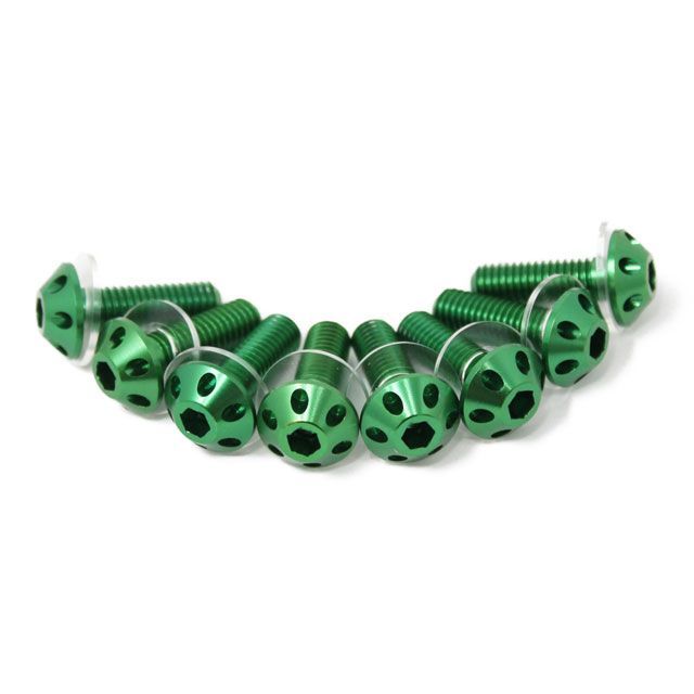 ●メーカー名：SPEEDRA(スピードラ)●商品名：アルミ削り出しスクリーンボルト 8本セット●カラー グリーン・カラー：ブラックはこちら・カラー：チタンはこちら・カラー：ゴールドはこちら・カラー：レッドはこちら・カラー：ブルーはこちら●メ...