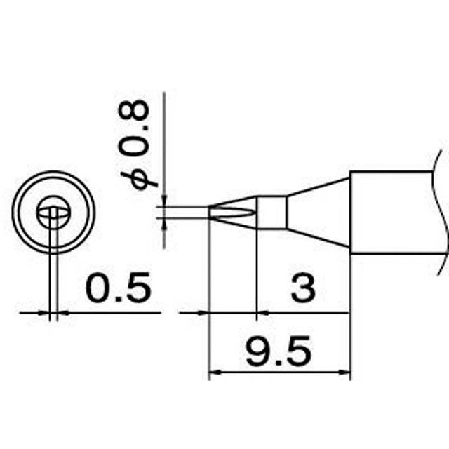 ●メーカー名：白光 / HAKKO(ハッコー)●商品名：T12-D08 こて先/0.8D型●メーカー品番：T12-D08●JANコード：4962615016967商品の保証は、メーカー保証書の内容に準じます。適用製品品番：FM2028-01...