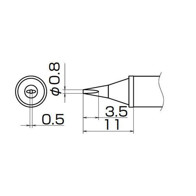 ●メーカー名：白光 / HAKKO(ハッコー)●商品名：T12-WD08 こて先/0.8WD型 高熱容量●メーカー品番：T12-WD08●JANコード：4962615017698商品の保証は、メーカー保証書の内容に準じます。適用製品品番：F...
