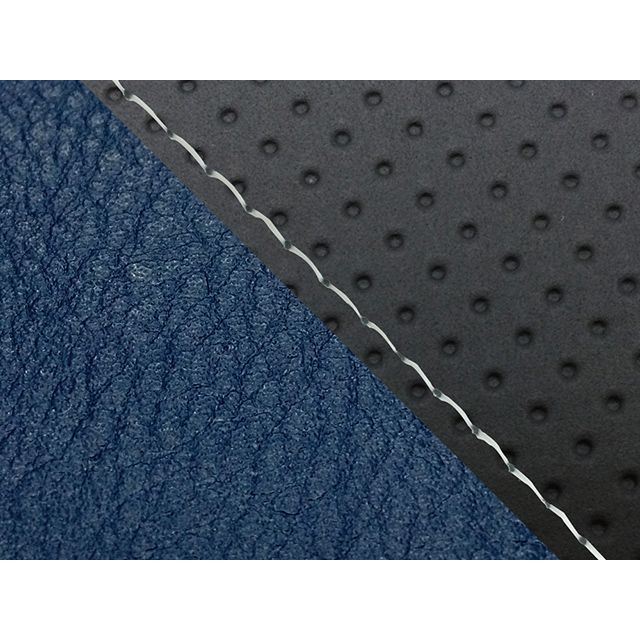 ●メーカー名：グロンドマン / Grondement●商品名：FZ1 フェザー（10年〜）シングル（フロント側） グロンドマン国産シートカバー 張替（エンボス黒・ネイビー）●仕様 透明ステッチ・仕様：黒ステッチはこちら・仕様：赤ステッチはこ...