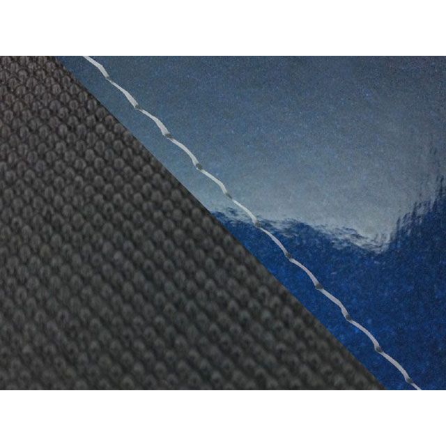 ●メーカー名：グロンドマン / Grondement●商品名：グロム 国産シートカバー エナメルブルー＆スベラーヌブラック●タイプ 張替 仕様 透明ステッチ・タイプ：張替 仕様：黒ステッチはこちら・タイプ：張替 仕様：黒ダブルステッチはこち...