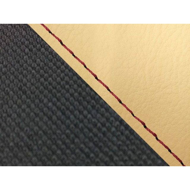 ●メーカー名：グロンドマン / Grondement●商品名：グロム 国産シートカバー ベージュ＆スベラーヌブラック●タイプ 張替 仕様 赤ステッチ・タイプ：張替 仕様：黒ステッチはこちら・タイプ：張替 仕様：黒ダブルステッチはこちら・タイ...